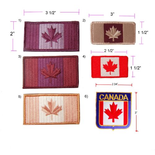 Canadian Flag Embroidered Crests - Polar Pin